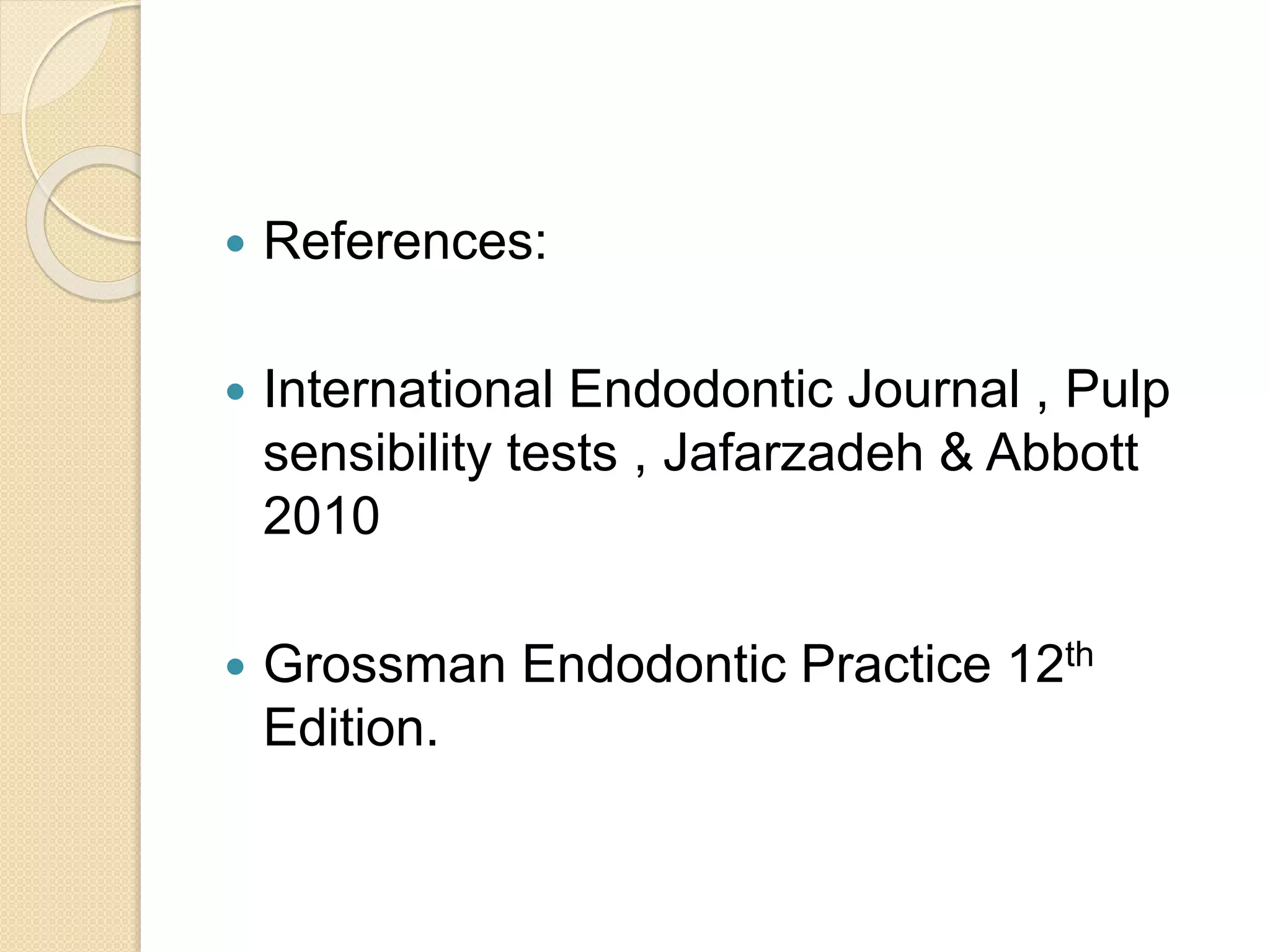 Assessment of pulp vitality | PPTX