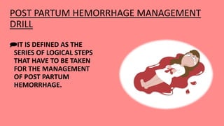 PPH MANAGEMENT DRILL | PPTX