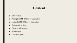 MHD Power Generation | PPTX