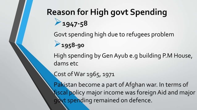 Fiscal History of Pakistan (Fiscal Deficit of Pakistan) | PPT