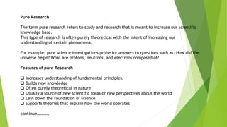 Classification of research | PPTX