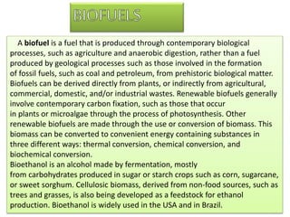 biofuels : history and applications | PPTX