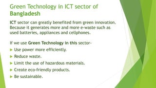 Presentation on GREEN TECHNOLOGY | PPTX