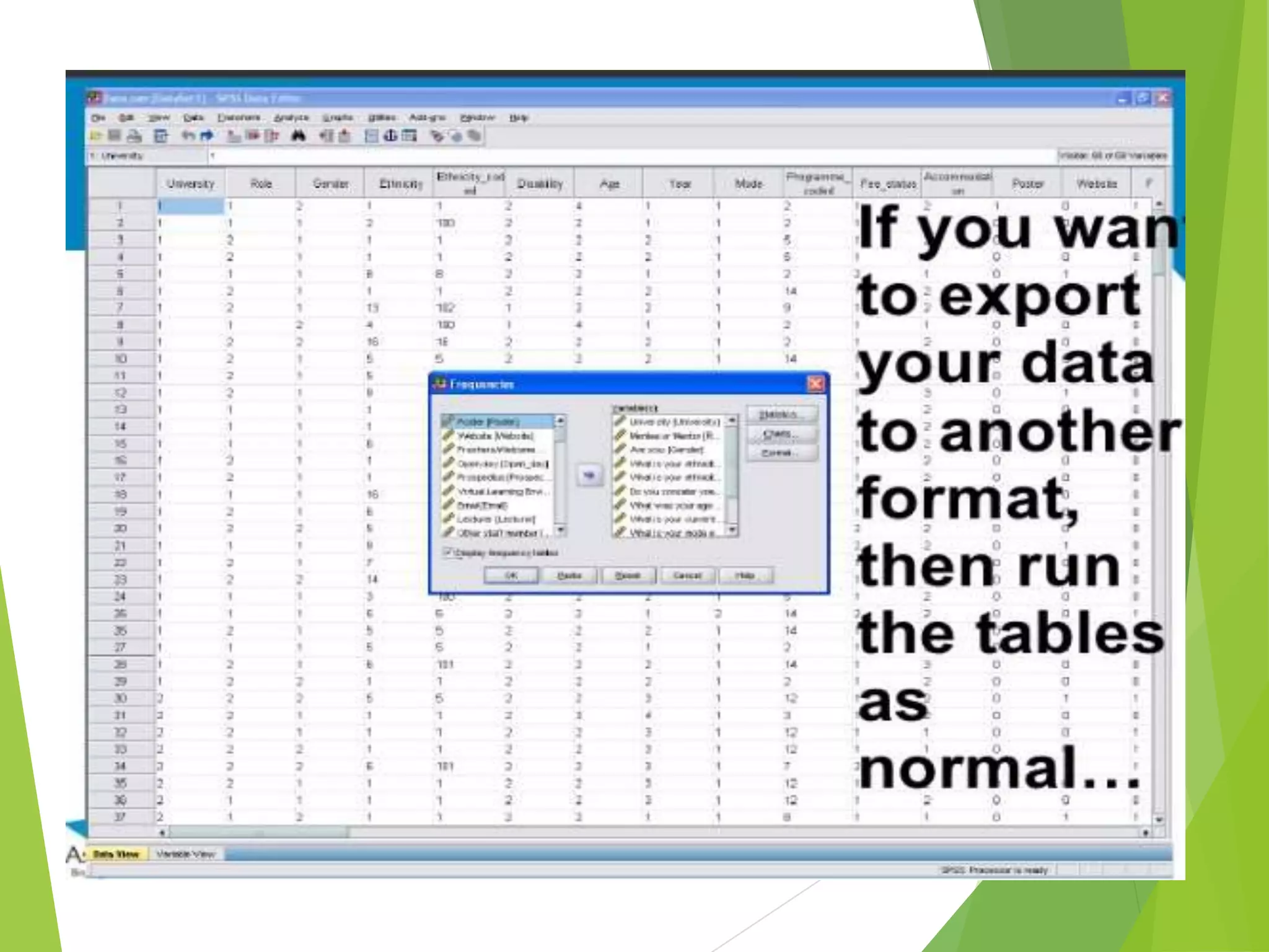 "A basic guide to SPSS" | PPTX
