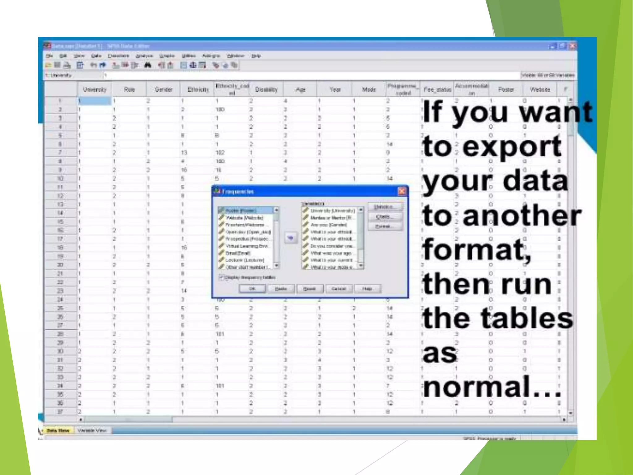 "A basic guide to SPSS" | PPTX