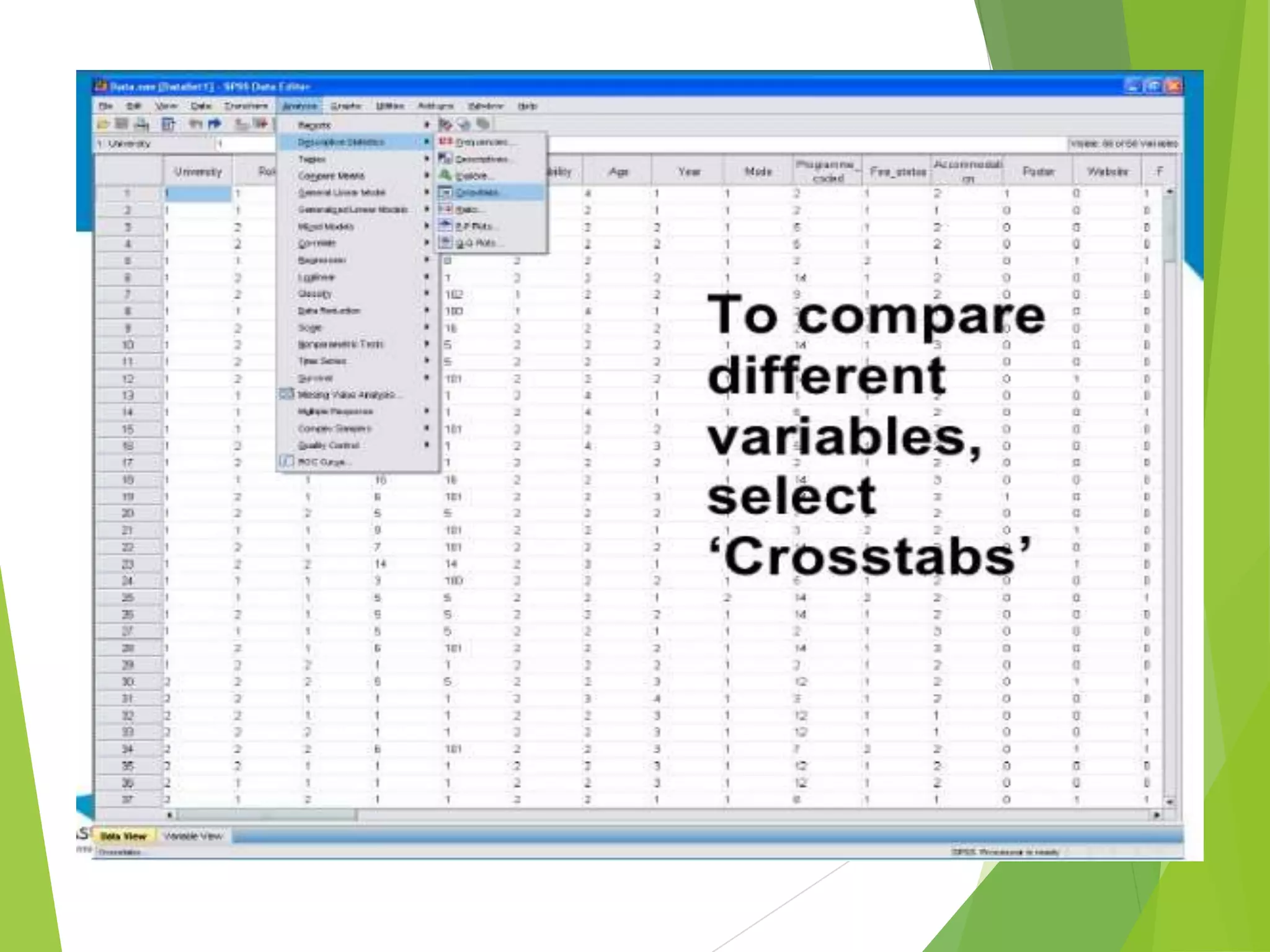 "A basic guide to SPSS" | PPTX