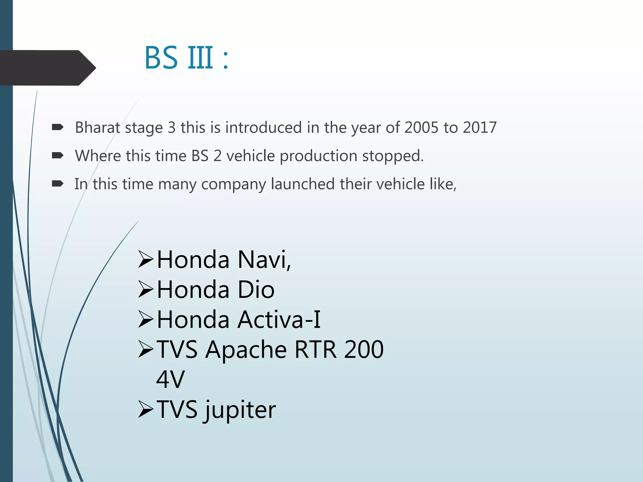 Bharath stage emission control | PPTX