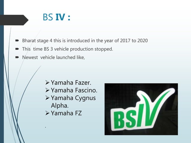 Bharath stage emission control | PPTX