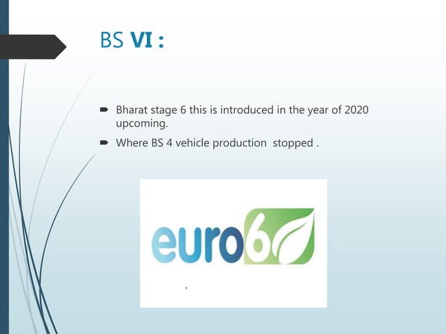 Bharath stage emission control | PPTX