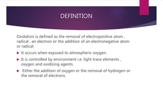 Oxidation Definition