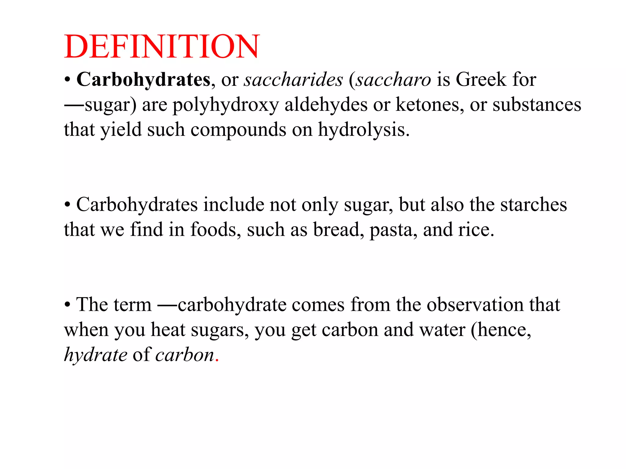carbohydartes introduction | PPTX