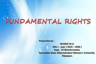 Fundamental Rights @ (mnusratgulbarga@gmail.com) | PPTX | Hinduism ...