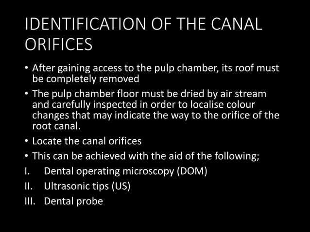 MANAGEMENT OF CALCIFIED PULP CANAL | PPTX | Dental Health | Diseases ...