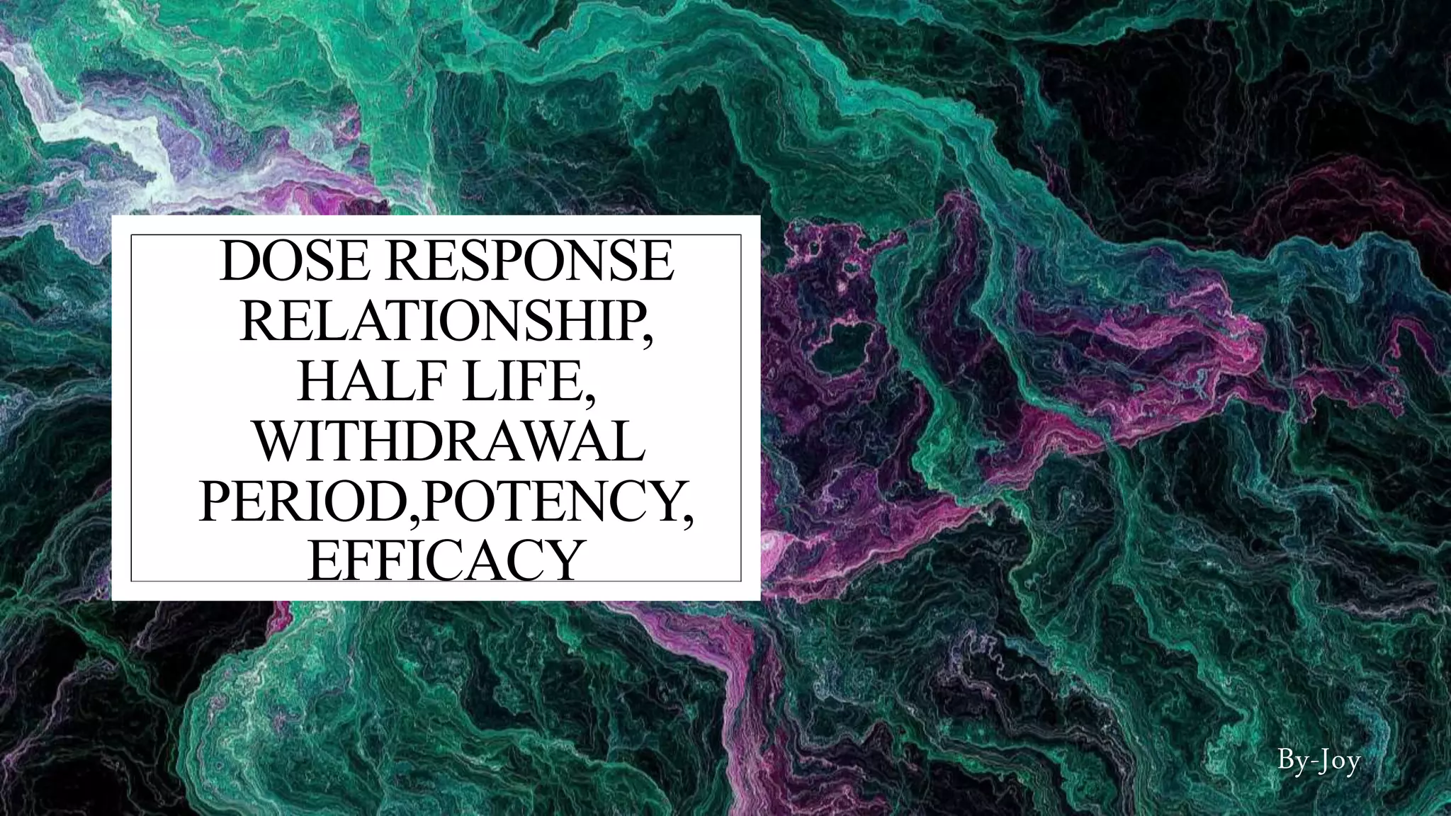 dose response relation | PPTX