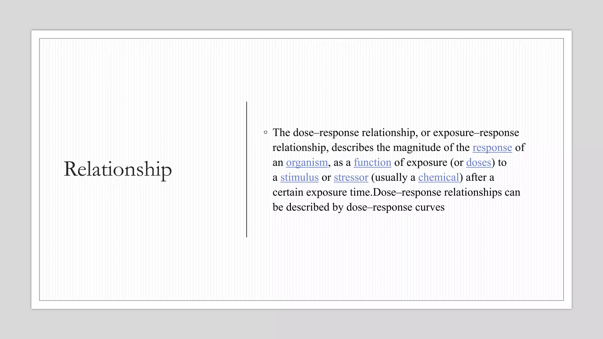 dose response relation | PPTX