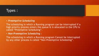 CPU Scheduling in OS Presentation | PPTX
