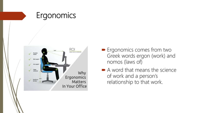 office space and ergonomics | PPT
