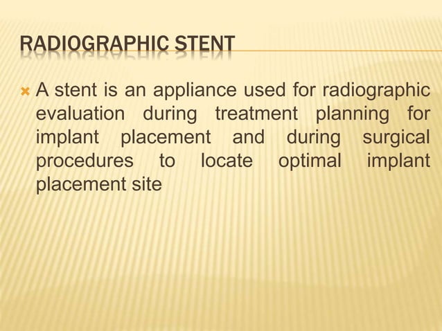 dental stents | PPTX