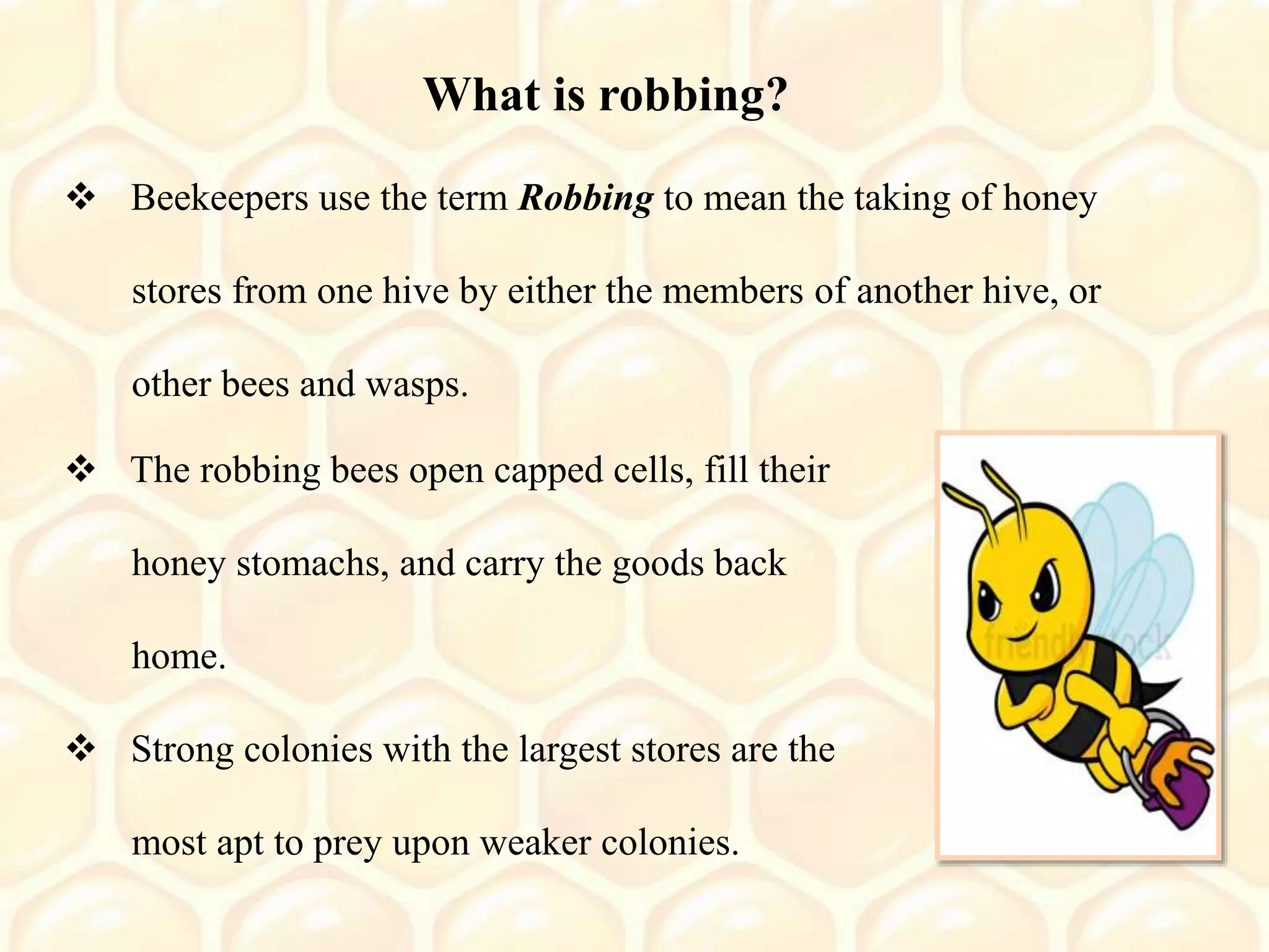 Robbing in honey bees | PPTX