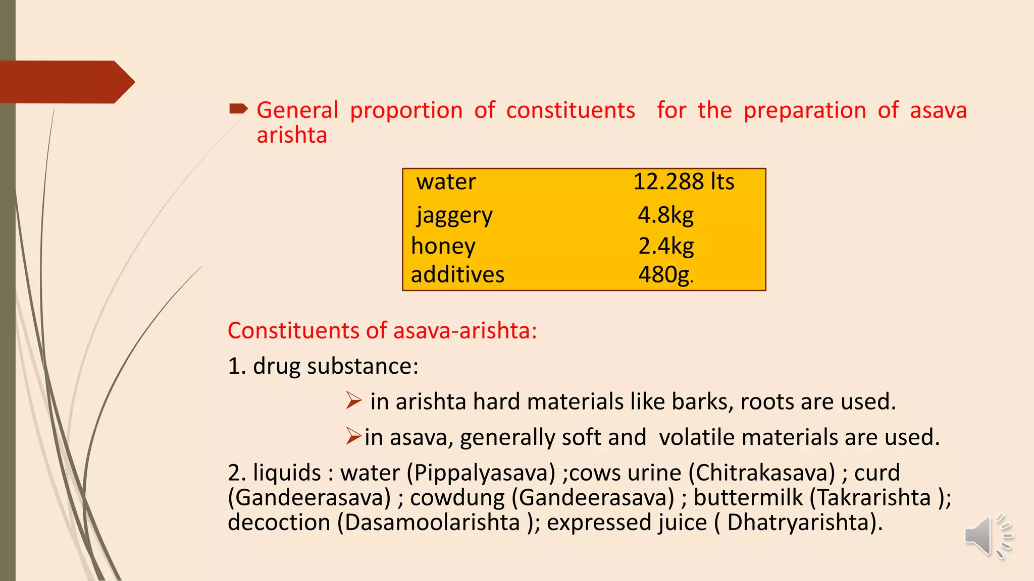 Traditional Ayurvedic formulations-Asavas and Arishtas | PPTX