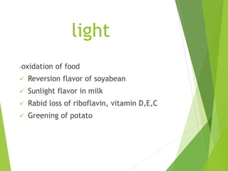 redox theory of food spoilage | PPTX