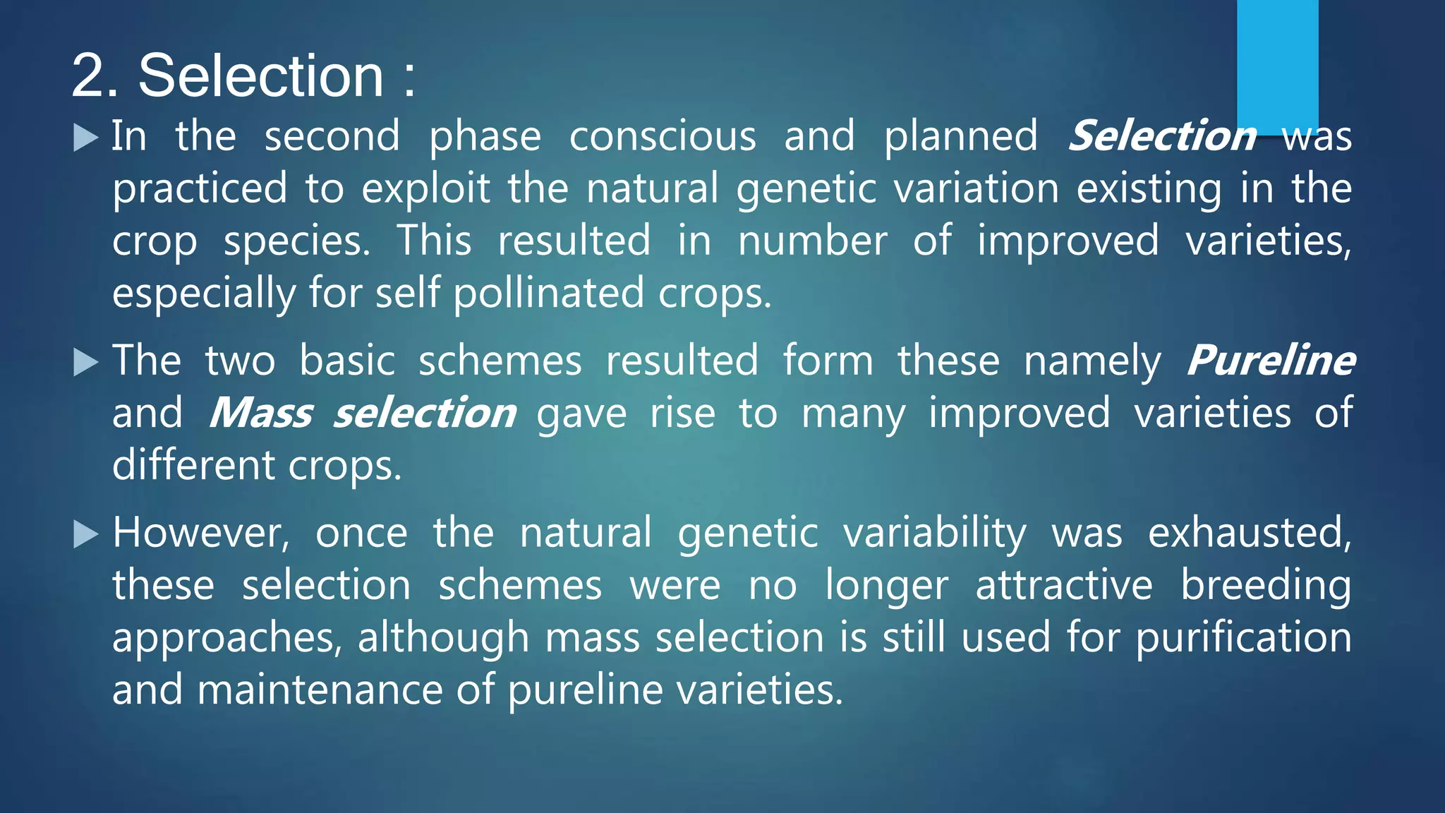 Introduction and History of Plant Breeding | Phases Evolved in Plant ...