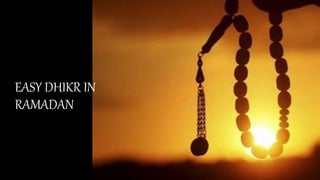 Simple Yet Rewarding Dhikr for Ramadan | PPTX | Islam | Religion ...