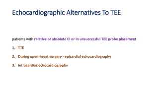 Transesophageal echocardiography complications and probe insertion ...