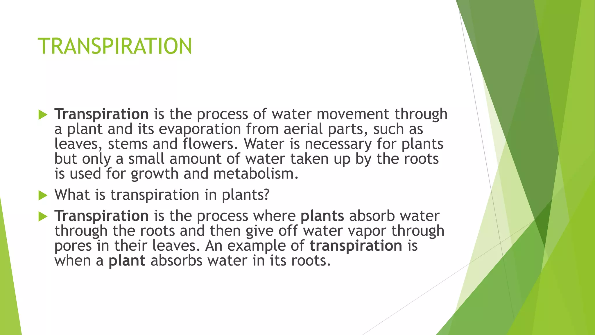 TRANSPIRATION | PPTX
