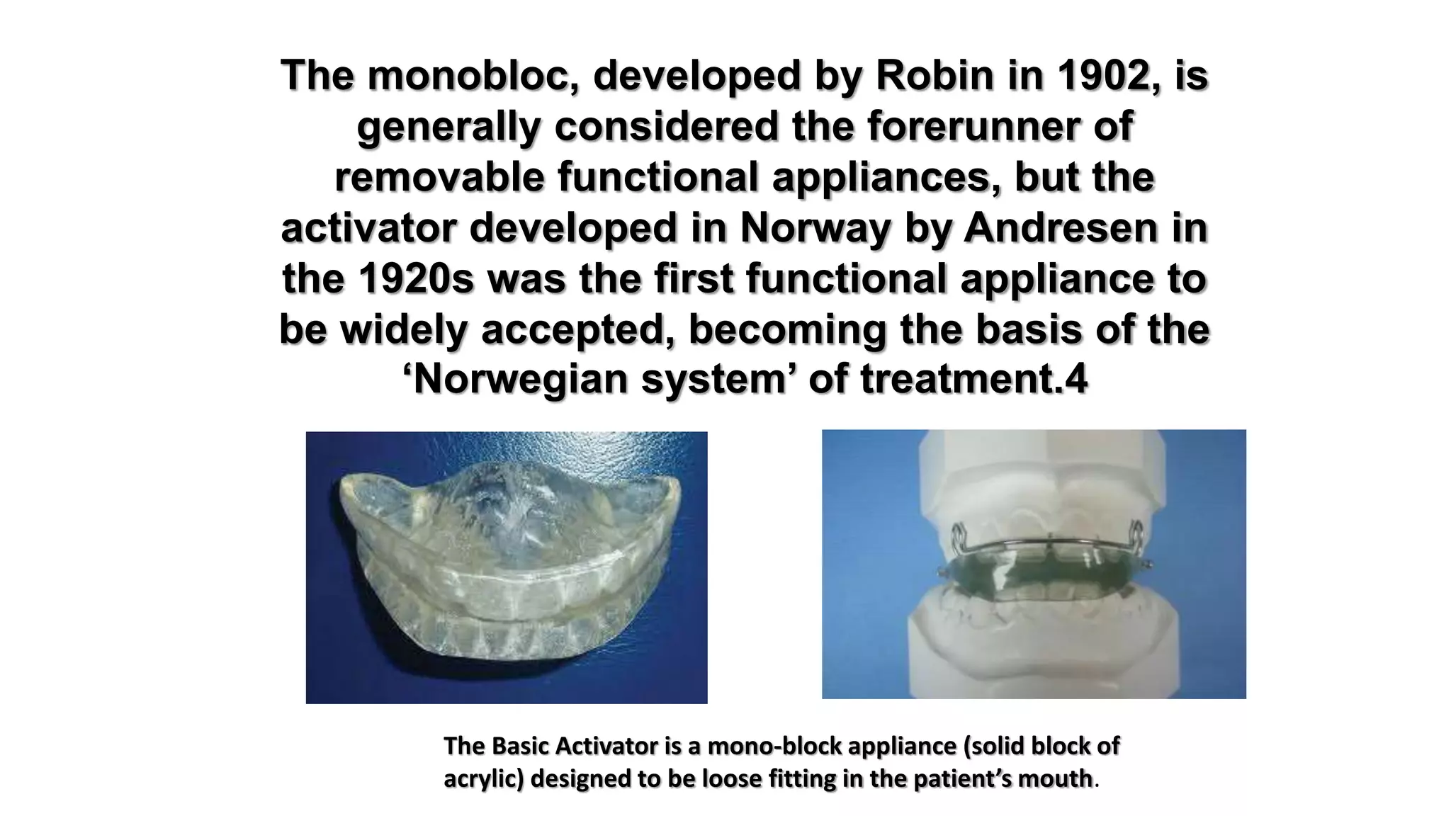 removable functional appliance 1 | PPTX