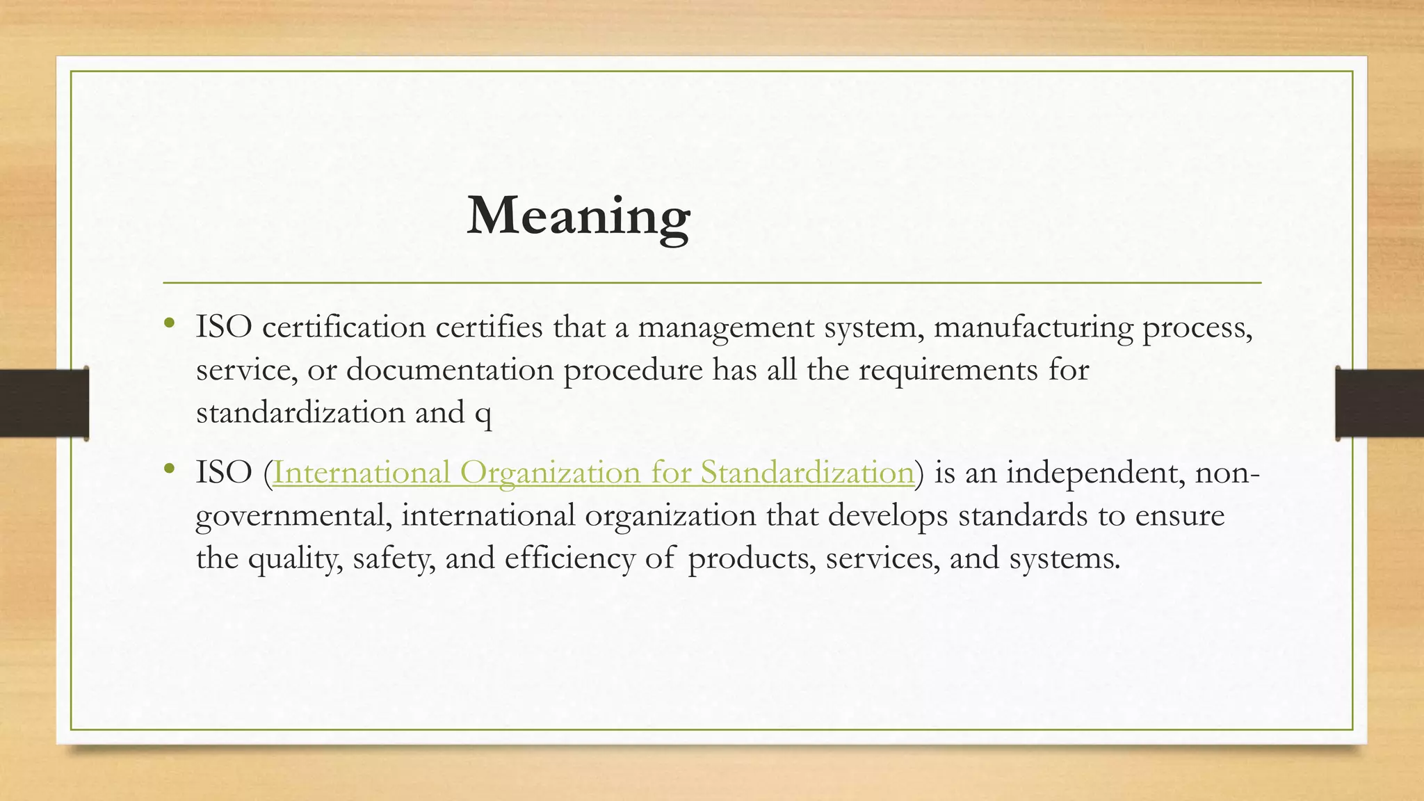 ISO 9001 Certification | PPT