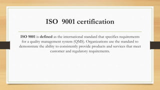 ISO 9001 Certification | PPTX