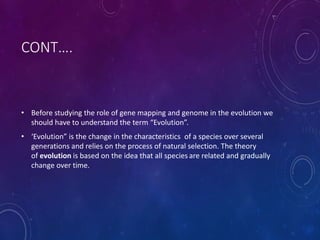 Gene mapping & its role in evolution | PPT