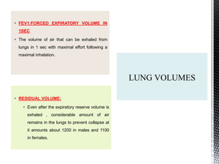 LUNG VOLUMES AND CAPACITIES | PPTX