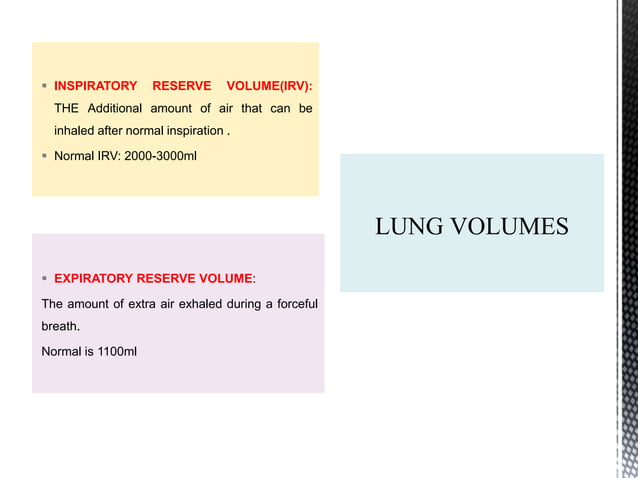 LUNG VOLUMES AND CAPACITIES | PPTX