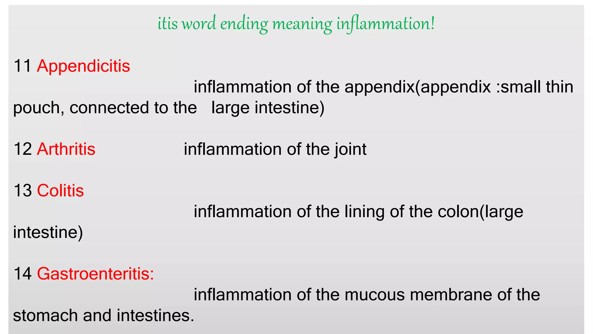 A long chart on important medical terminologies | PPT