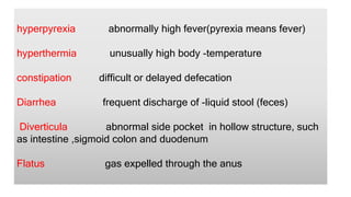 A long chart on important medical terminologies | PPT