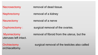 A long chart on important medical terminologies | PPT