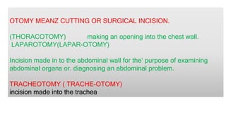 A long chart on important medical terminologies | PPT