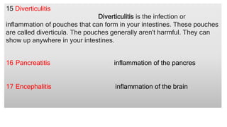 A long chart on important medical terminologies | PPT