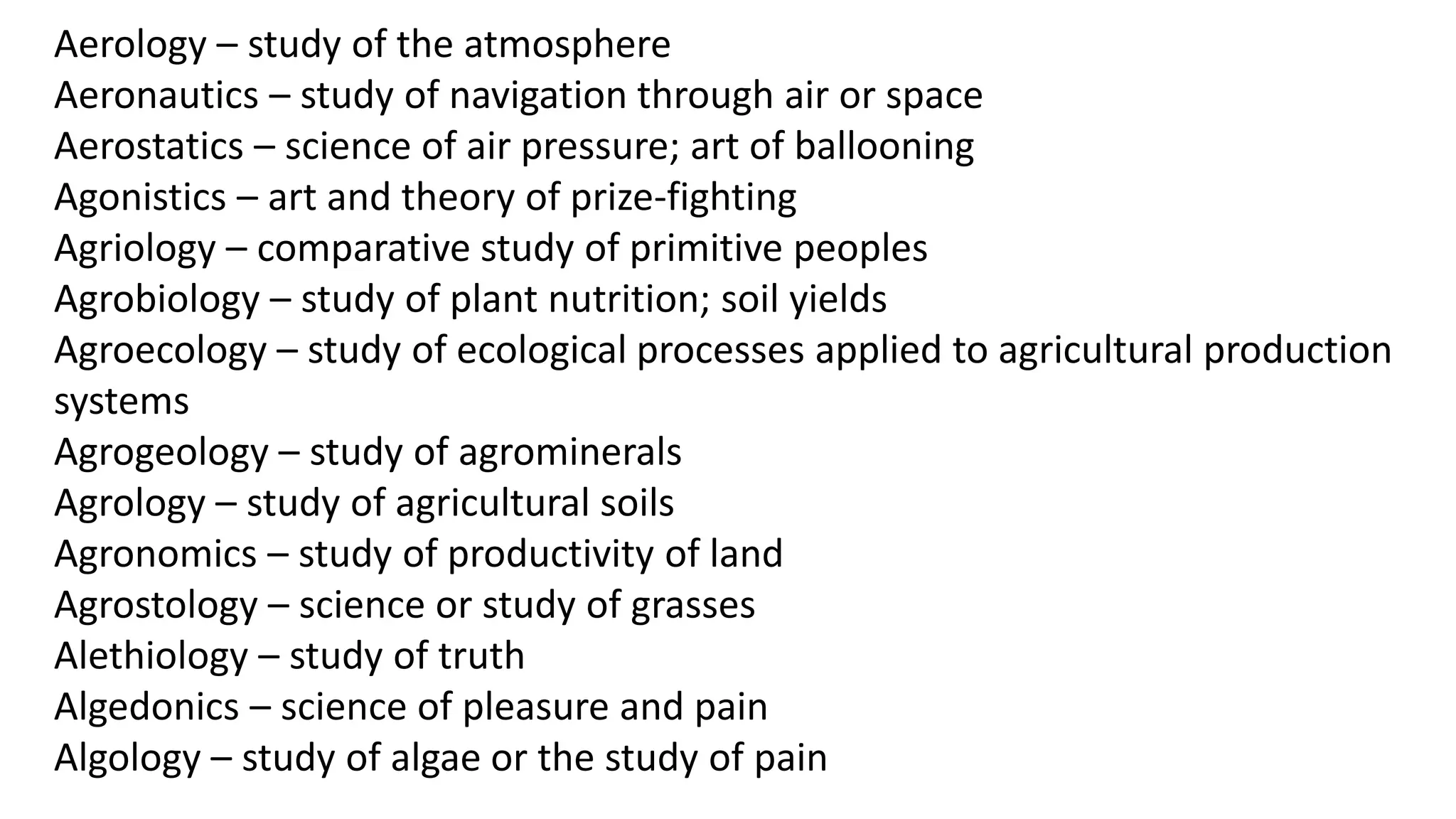A LONG CHART ON ALL BRANCHES OF SCIENCE & NAMES | PPTX