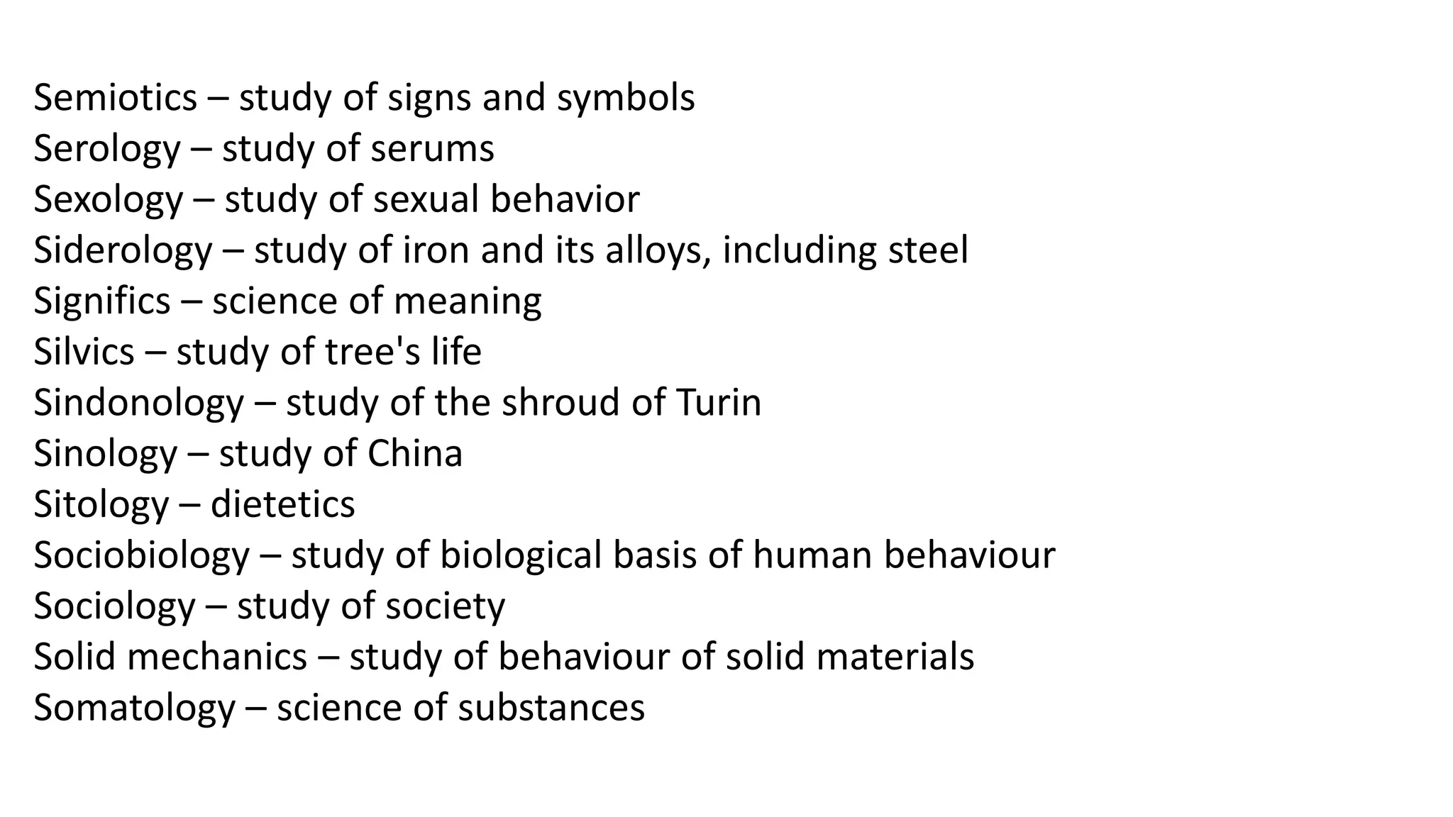 A LONG CHART ON ALL BRANCHES OF SCIENCE & NAMES | PPTX