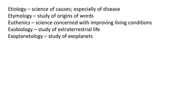 A LONG CHART ON ALL BRANCHES OF SCIENCE & NAMES | PPTX