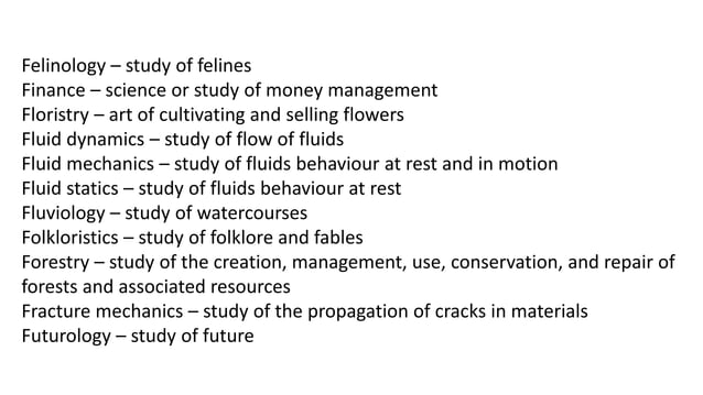 A LONG CHART ON ALL BRANCHES OF SCIENCE & NAMES | PPTX