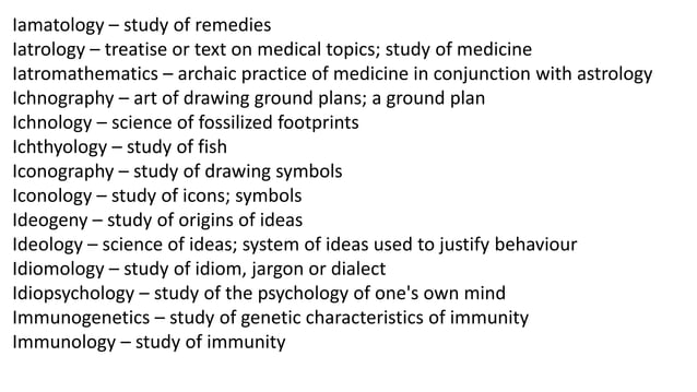 A LONG CHART ON ALL BRANCHES OF SCIENCE & NAMES | PPTX