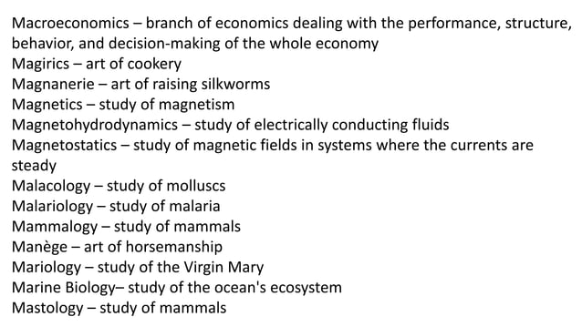 A LONG CHART ON ALL BRANCHES OF SCIENCE & NAMES | PPTX