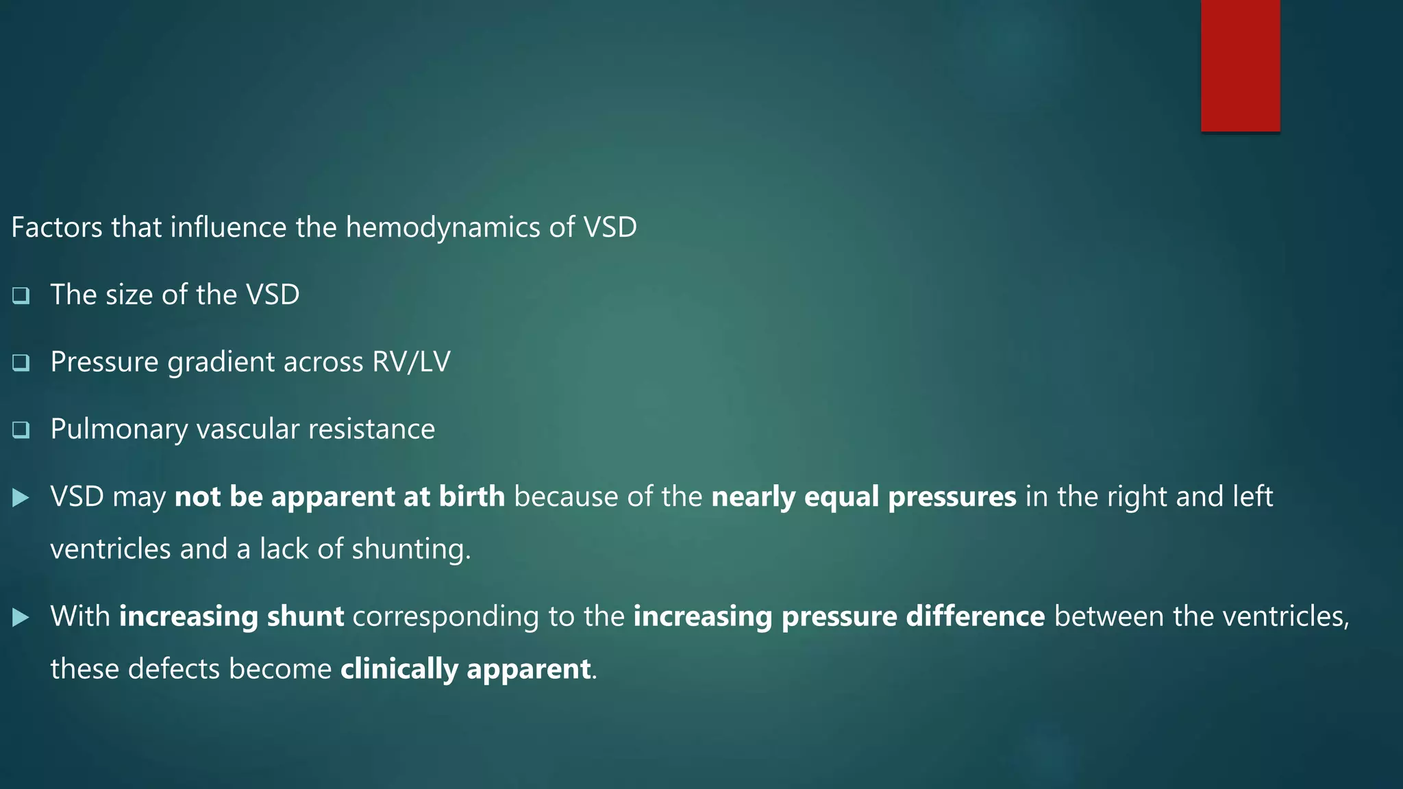 PATHOPHYSIOLOGY ,NATURAL HISTORY OF VSD | PPTX