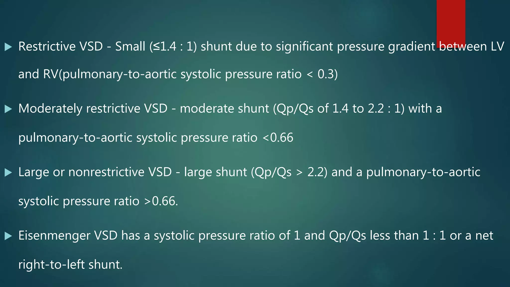 PATHOPHYSIOLOGY ,NATURAL HISTORY OF VSD | PPTX