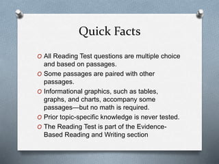 An Overview of SAT Reading Test | PPTX