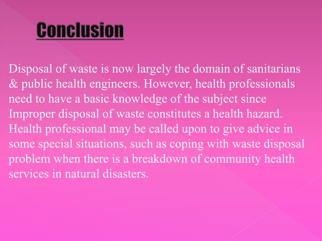 disposal of waste and dead bodies | PPTX